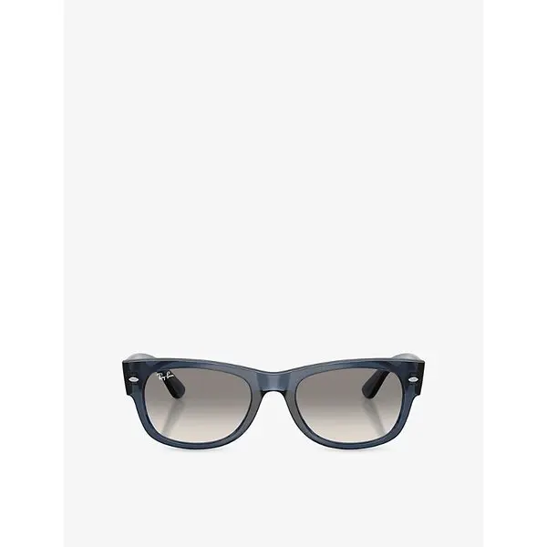 Ray-ban Mega Wayfarer Ii Square-frame Acetate Sunglasses - Blue