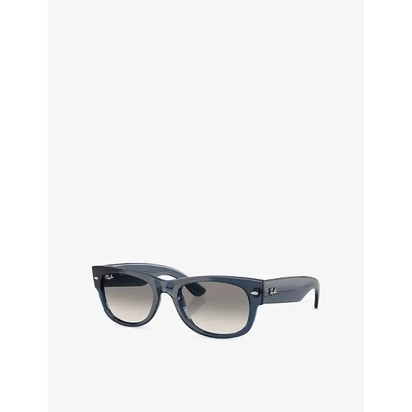 Ray-ban Mega Wayfarer Ii Square-frame Acetate Sunglasses - Blue