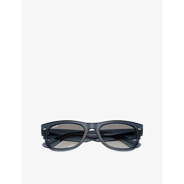 Ray-ban Mega Wayfarer Ii Square-frame Acetate Sunglasses - Blue