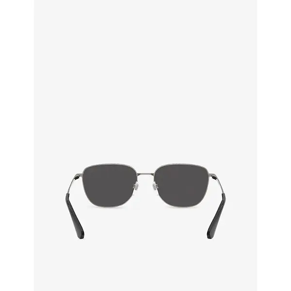 Burberry Square-frame Metal Sunglasses - Grey