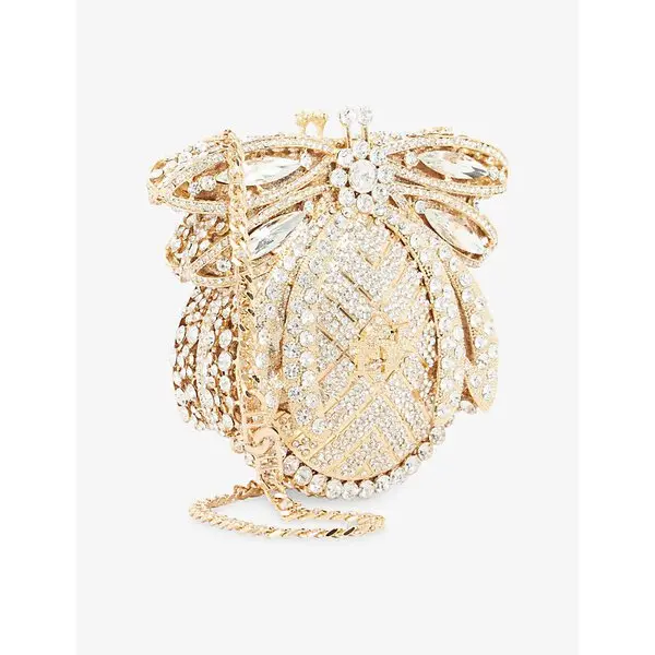 DUNE Embellished Bug Metal Clutch Bag