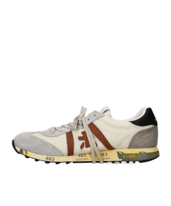 Premiata Lucy 8189 Suede And Fabric Sneakers With Logo Detailing