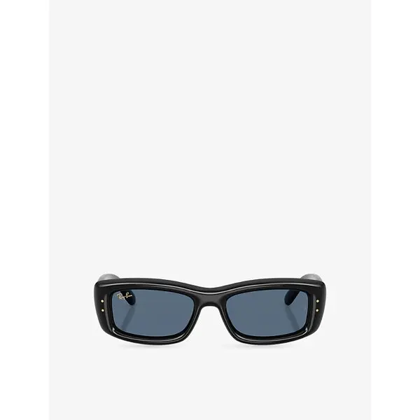 Ray-ban Rectangle-frame Acetate Sunglasses - Black