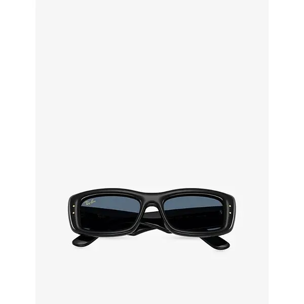 Ray-ban Rectangle-frame Acetate Sunglasses - Black
