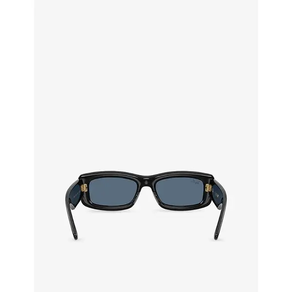 Ray-ban Rectangle-frame Acetate Sunglasses - Black