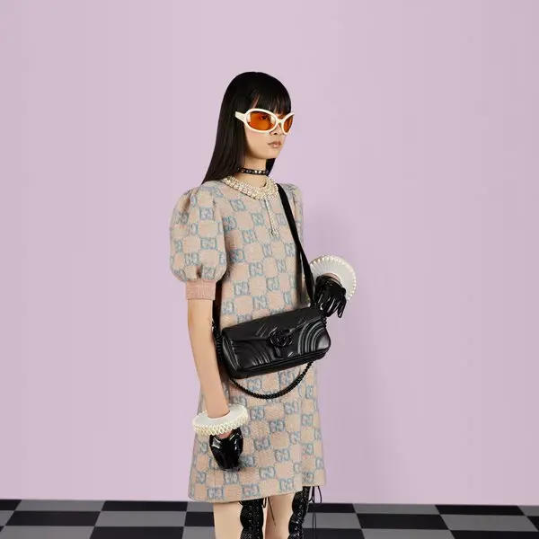 Gucci Gg Marmont Chain Linked Shoulder Bag