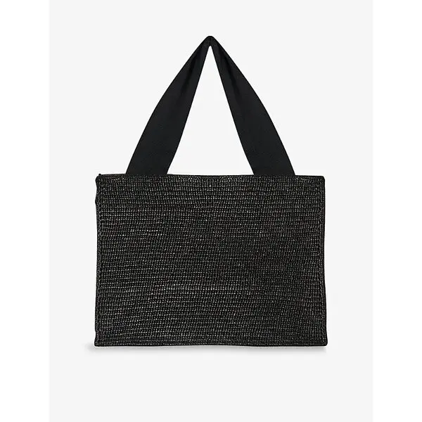 THE ROW Loretta Raffia Tote Bag - Black