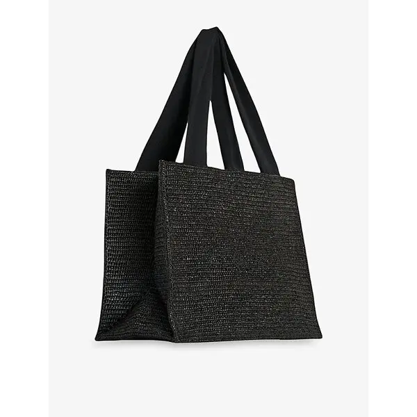 THE ROW Loretta Raffia Tote Bag - Black