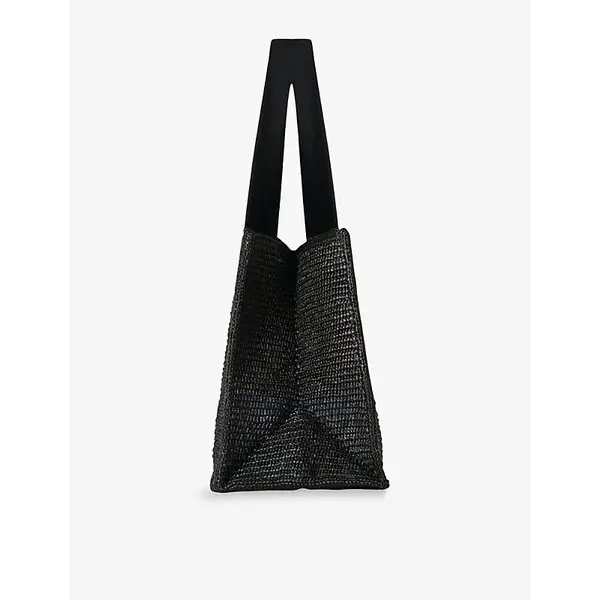 THE ROW Loretta Raffia Tote Bag - Black