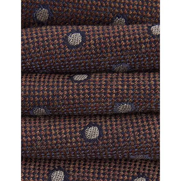 Paul Smith Spot-print Silk And Wool-blend Tie