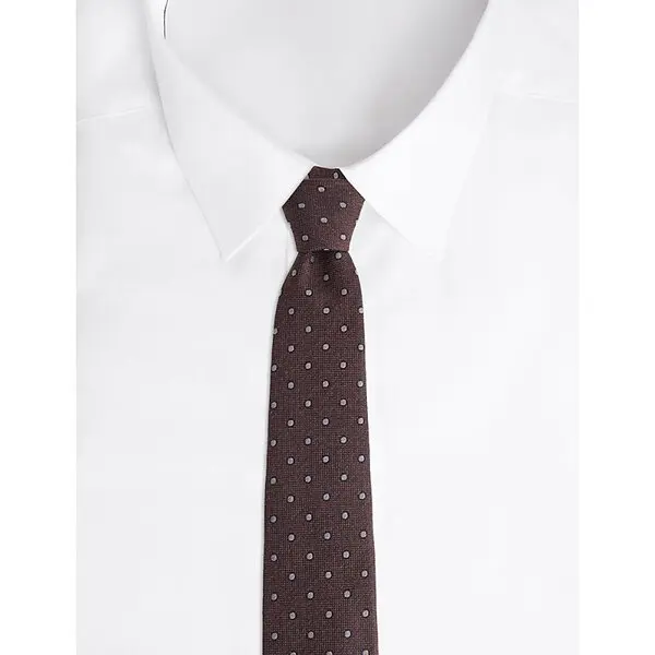 Paul Smith Spot-print Silk And Wool-blend Tie