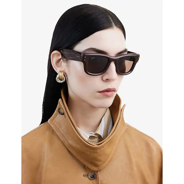 Ray-ban Rb4940 Wayfarer Square-frame Nylon Sunglasses - Brown