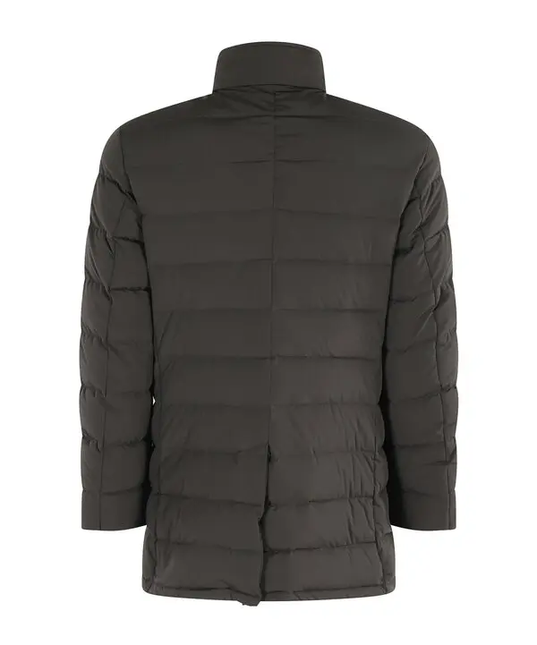 MOORER Long-sleeved Stand-collar Cotton Coat