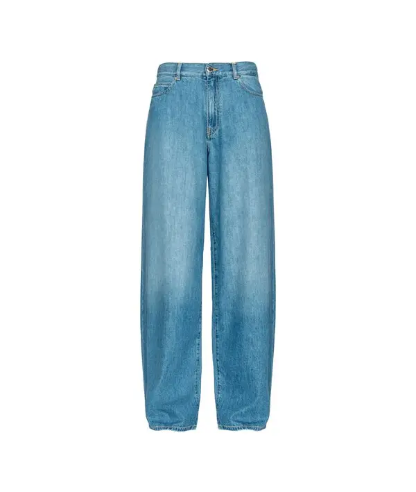 Pinko Medium-light Denim Palazzo Jeans