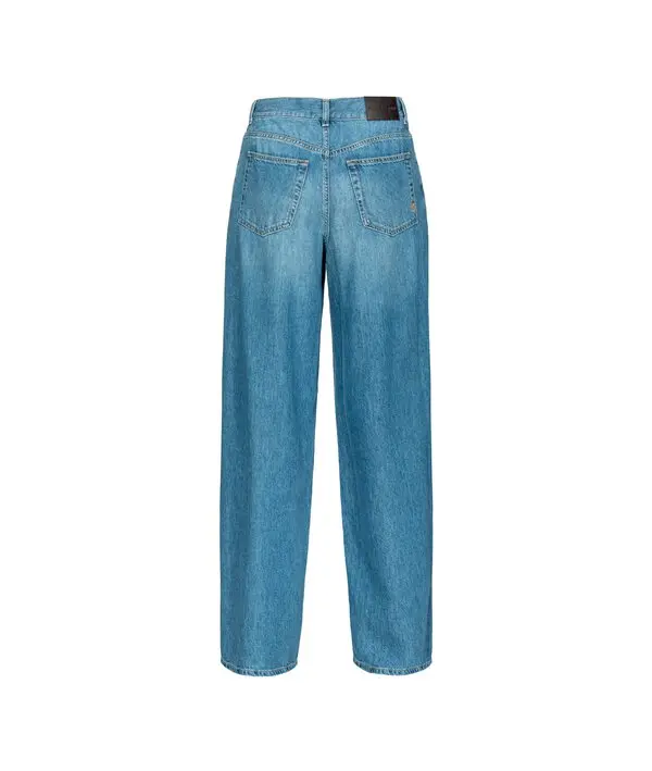 Pinko Medium-light Denim Palazzo Jeans