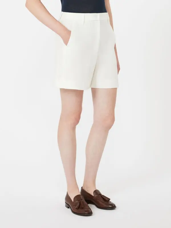 Max Mara Linen Tailored Shorts - White
