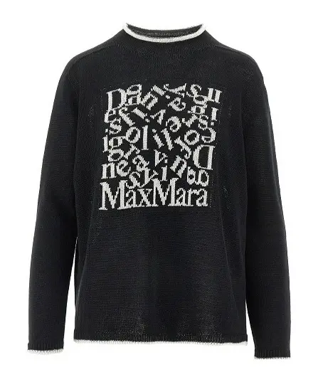 Max Mara Logo Intarsia Long Sleeve Jumper