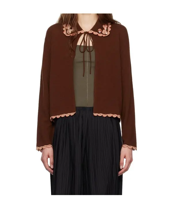 BODE Rookie Long-sleeved Wool Knit Cardigan - No