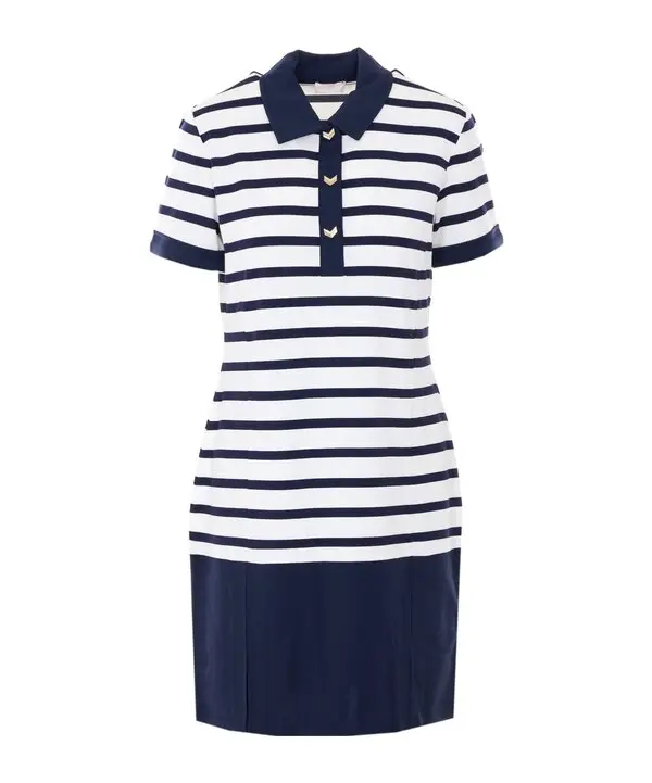 Liu Jo Striped Collared Button-front Dress - No