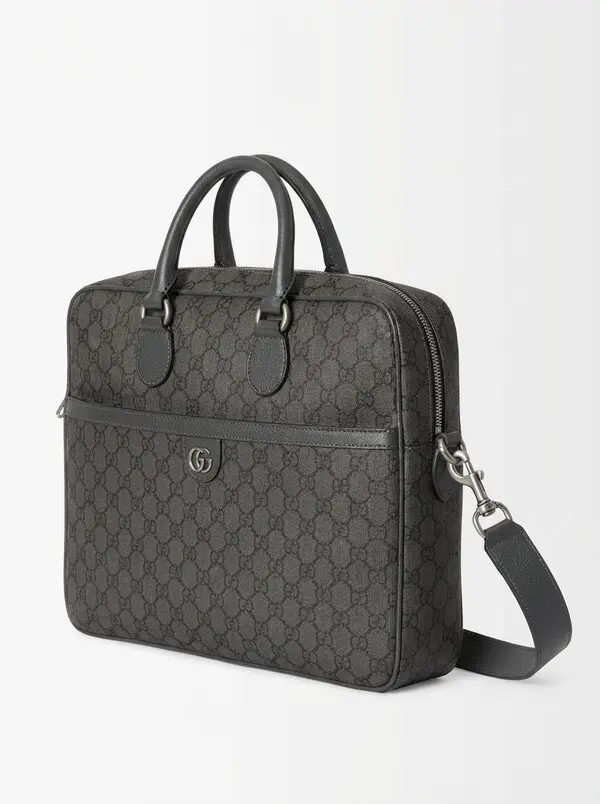 Gucci Ophidia Medium Gg Briefcase - Gray/black