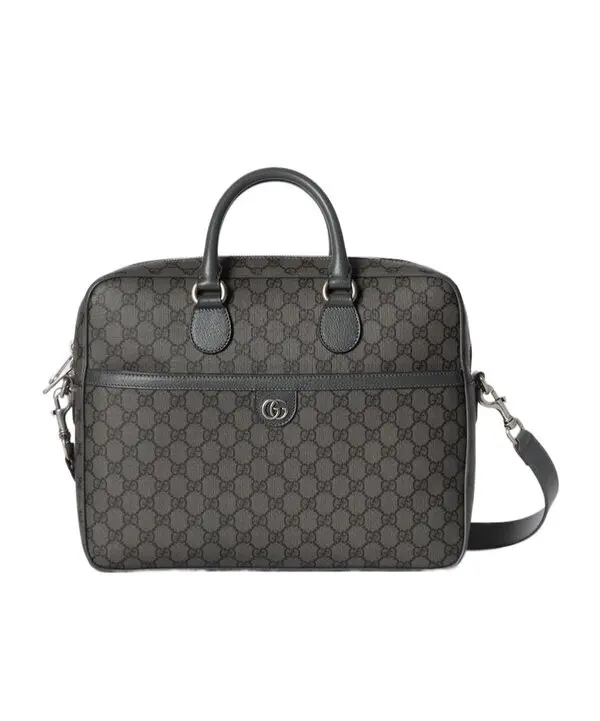 Gucci Ophidia Medium Gg Briefcase - Gray/black