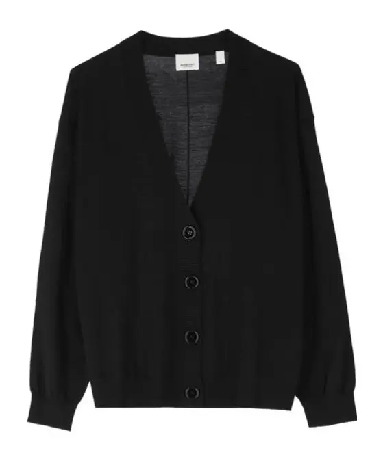 Burberry V-neck Knitted Cardigan With Check Elbow Patches - No