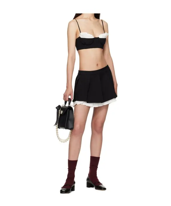 SHUSHU/TONG Balconette-style Cropped Top