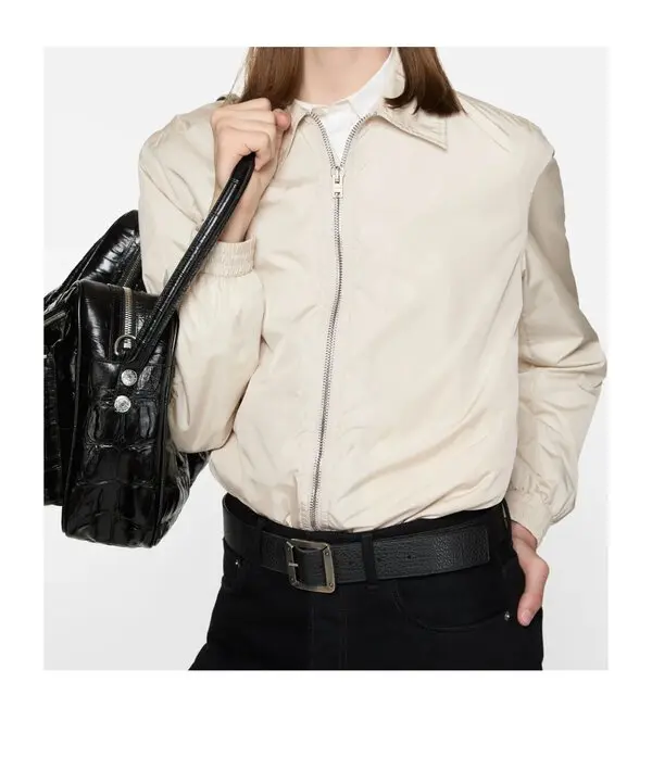 Acne Studios Logo Zip Fastening Jacket - Light Brown