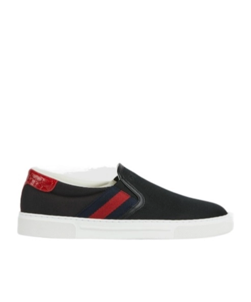 Gucci Ace Slip-on Sneakers With Web Detail - Black