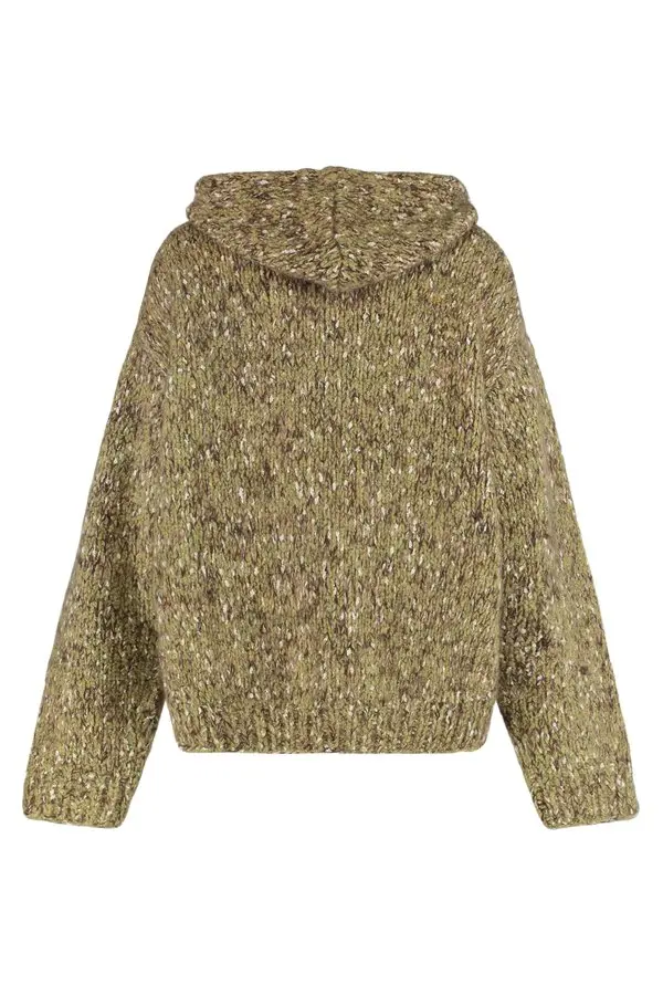 Miu Miu Zip-up Knitted Hoodie