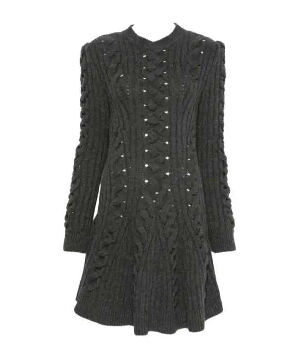 Alexander McQueen Cable Knit Mini Dress