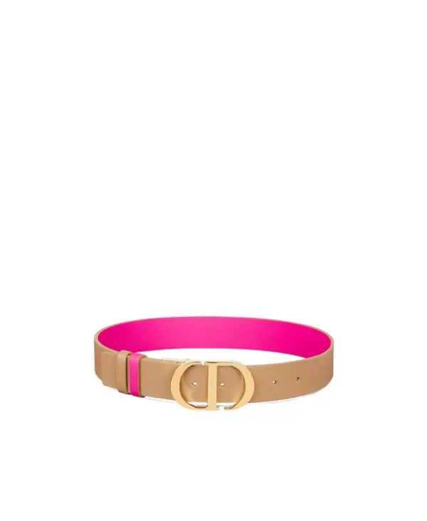 Dior 30 Montaigne Reversible Belt - Nude
