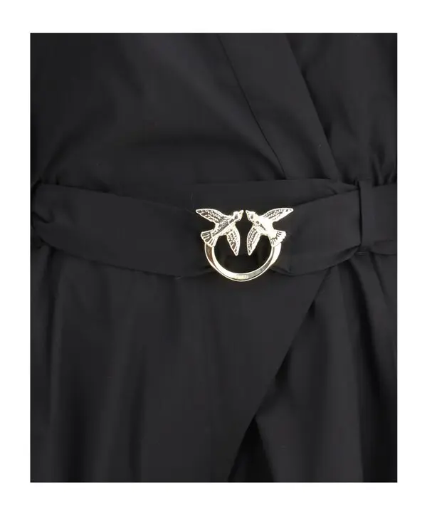 Pinko V-neck Belted Playsuit With Logo Buckle