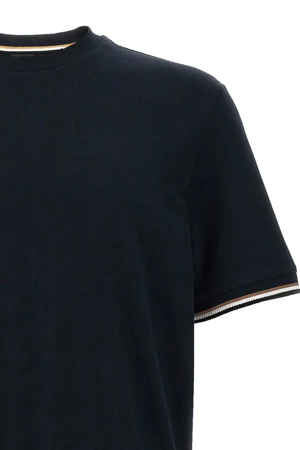 Hugo Boss Stripe-trim Crewneck T-shirt