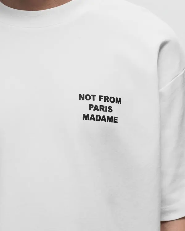 Drole De Monsieur Le T-shirt Slogan T-shirt - White