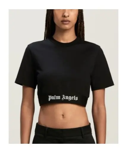 Palm Angels Logo Tape Cropped Top