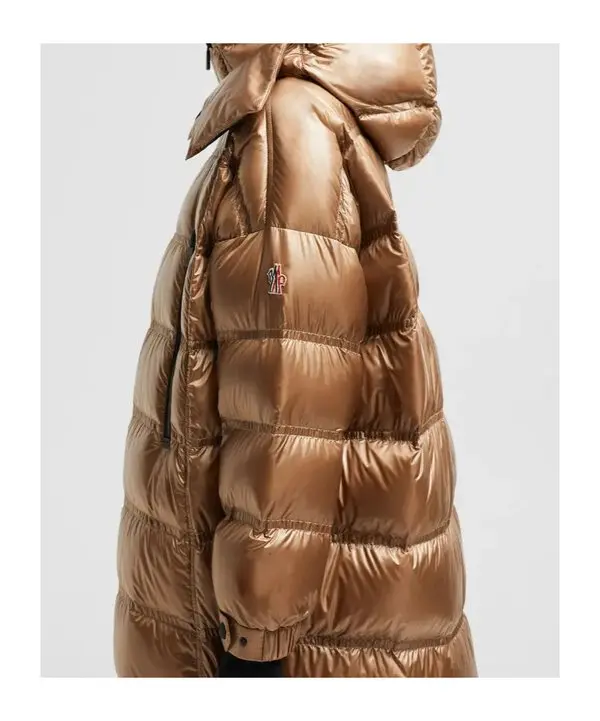Moncler Rochelair" Long Down Coat - Beige