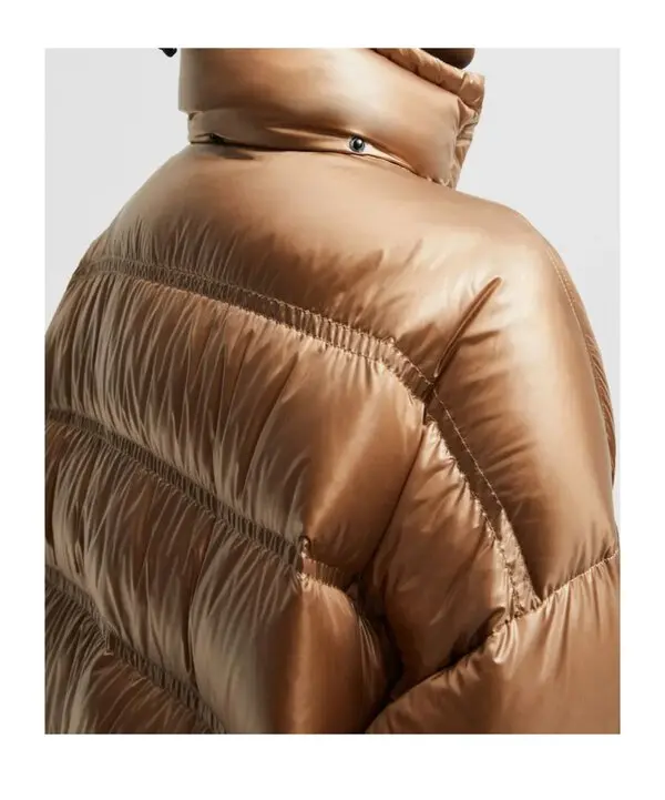 Moncler Rochelair" Long Down Coat - Beige