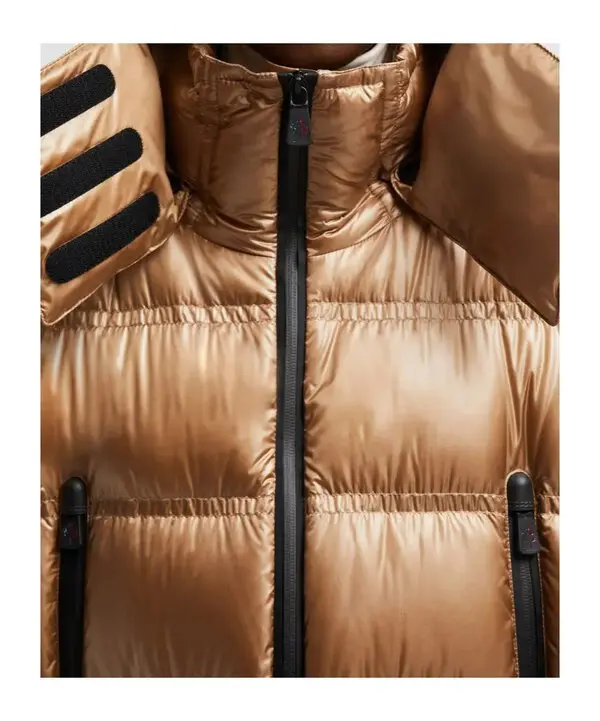 Moncler Rochelair" Long Down Coat - Beige