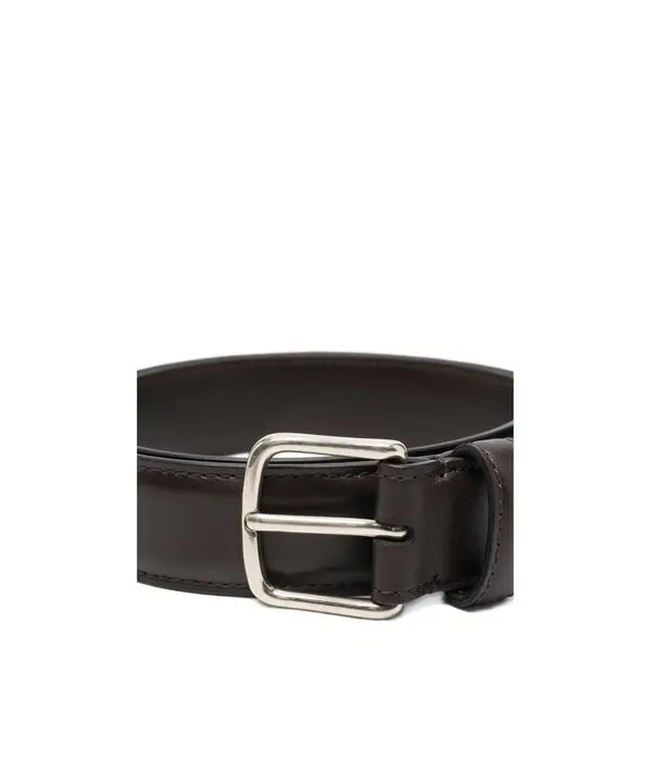 THE ROW Logo Embossed Buckled Leather Belt