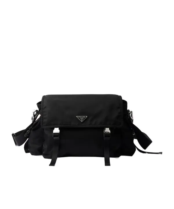 Prada Re-nylon And Leather Bag - Black