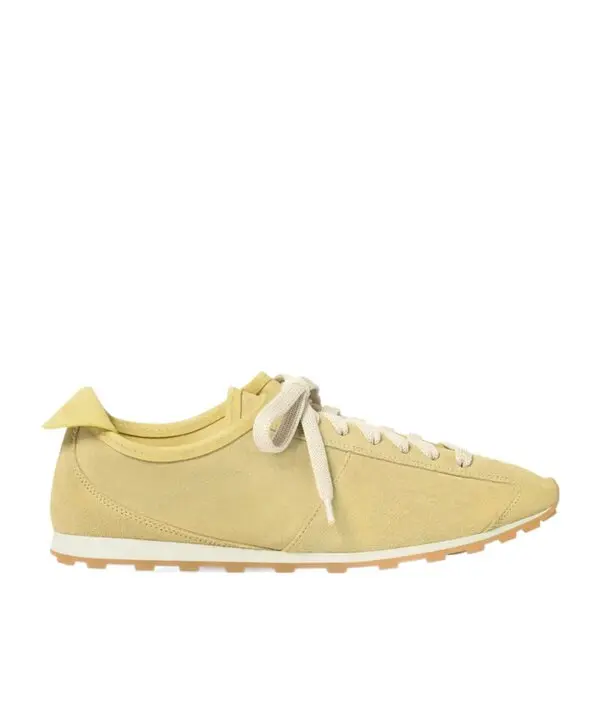 Jacquemus The Tennis Suede Lace-up Sneakers - Light Yellow
