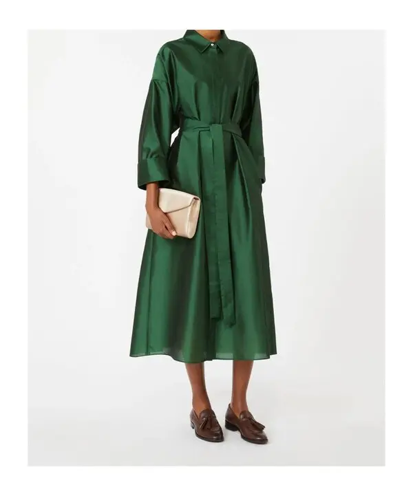 Max Mara Anna Long-sleeved Dress - Green