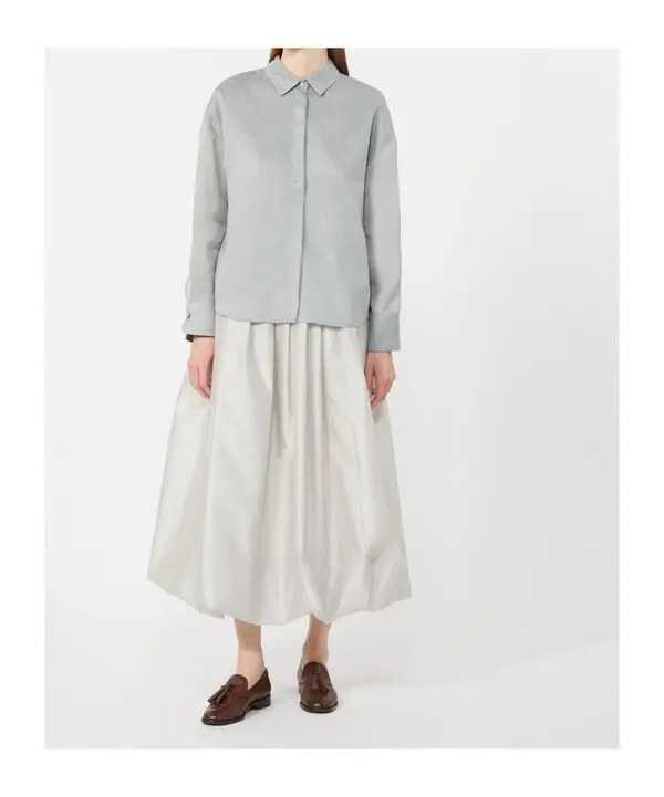 Max Mara Long-sleeved Shirt With Dropped Shoulders