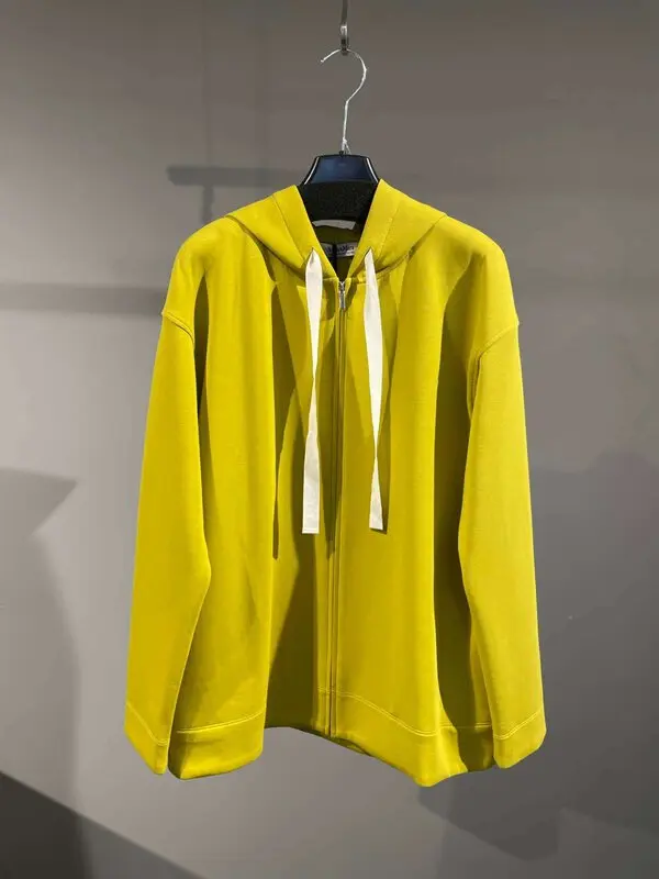Max Mara Doria Zipped Hoodie - Lemon