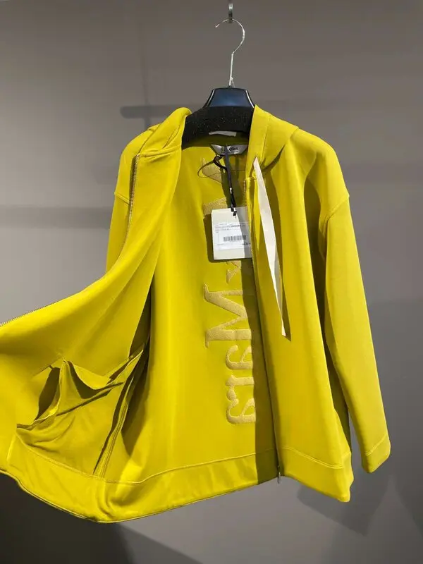 Max Mara Doria Zipped Hoodie - Lemon