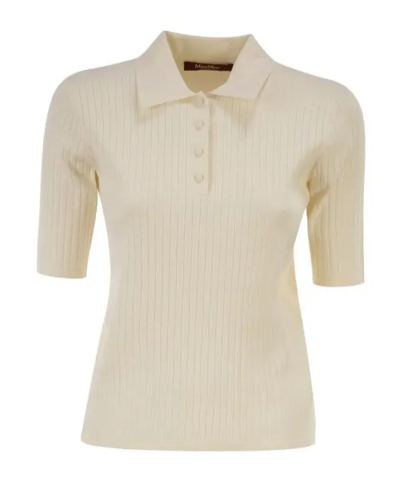Max Mara Oscuri Polo Top - Nude