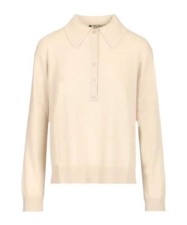 Max Mara Smmfrisia Long-sleeved Knitted Polo Shirt - No
