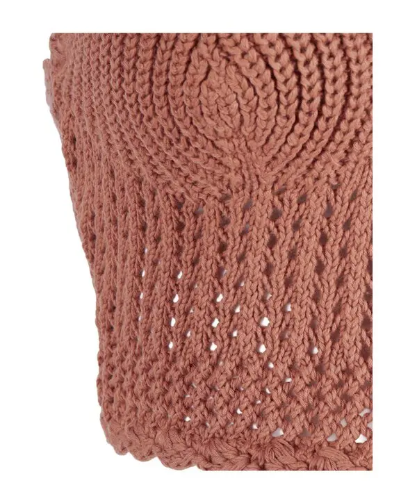 Ermanno Scervino Crochet Knit V-neck Cropped Top