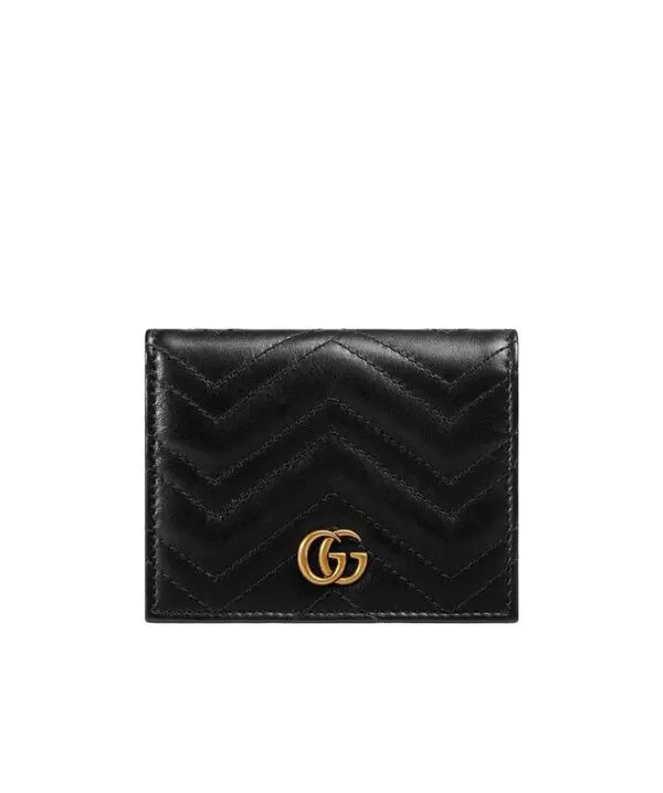 Gucci Gg Marmont Card Case Wallet - Black